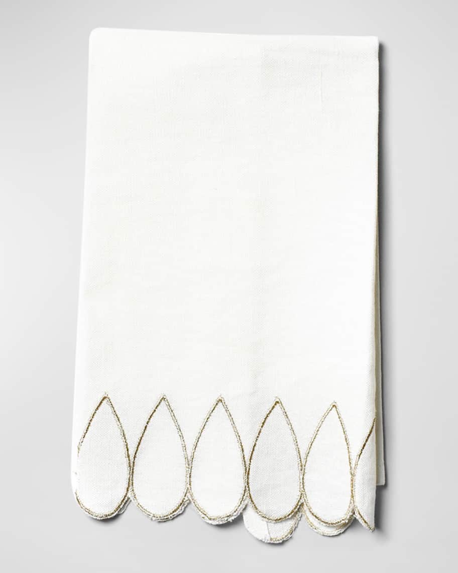 Coton Colors Deco Gold Scallop Medium Hand Towel | Neiman Marcus