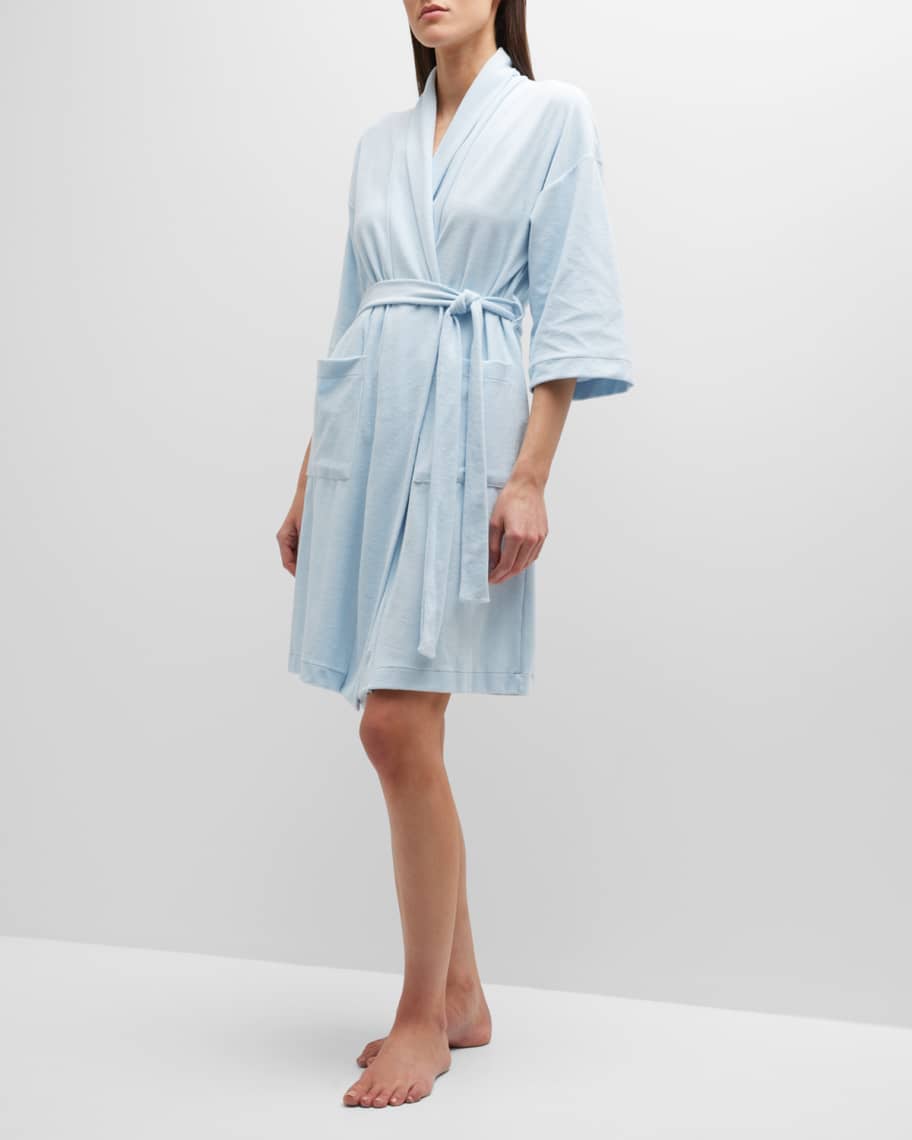 Hanro 3/4-Sleeve Cotton Robe | Neiman Marcus