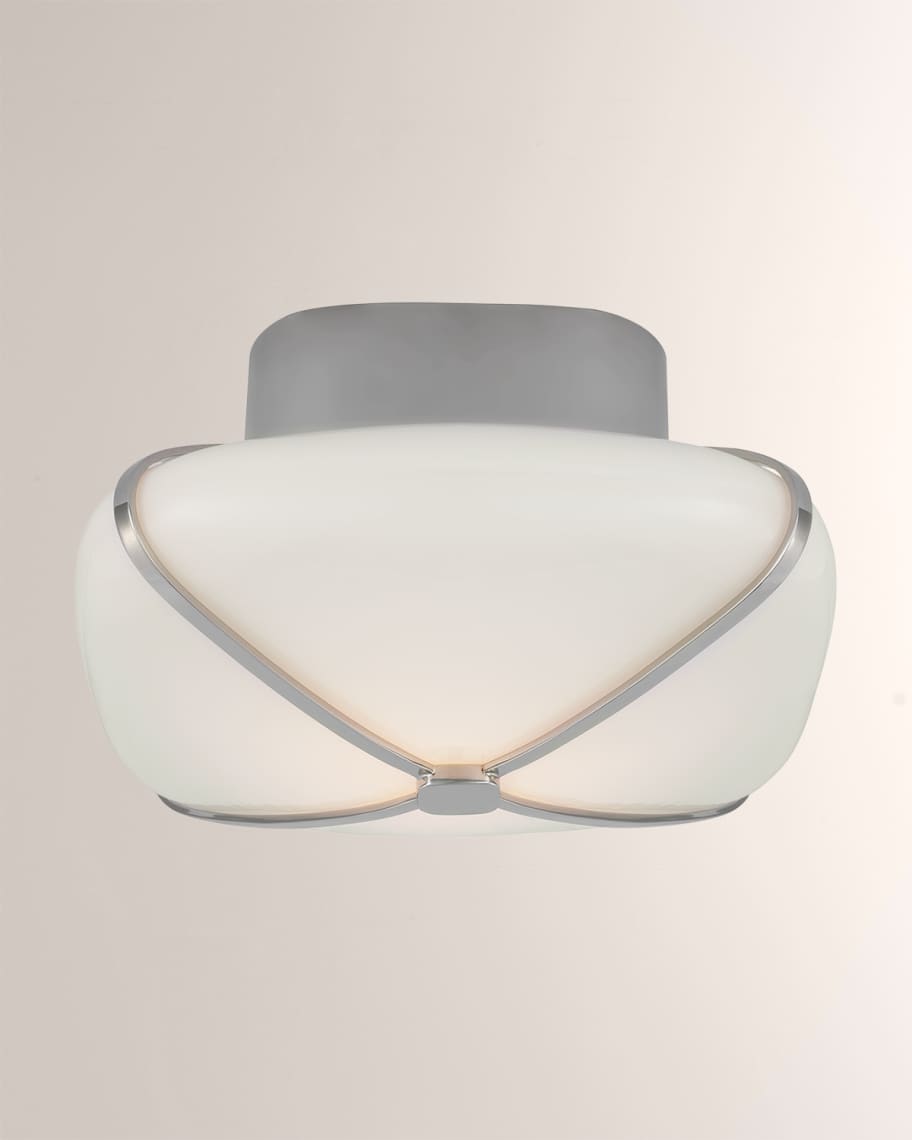 Visual Comfort Signature Fondant 9" Flush Mount in Polished Nickel by ...
