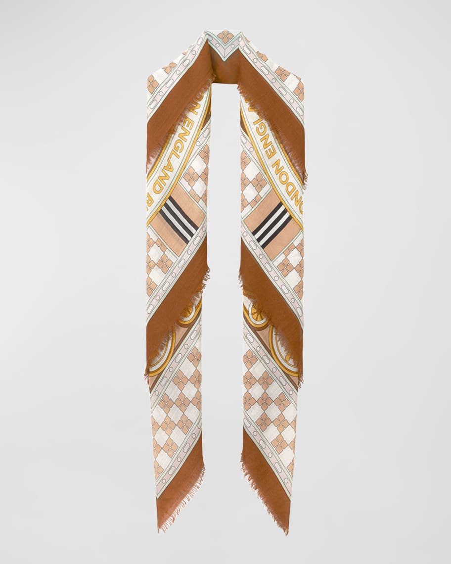 Burberry Clock Gauze Scarf | Neiman Marcus