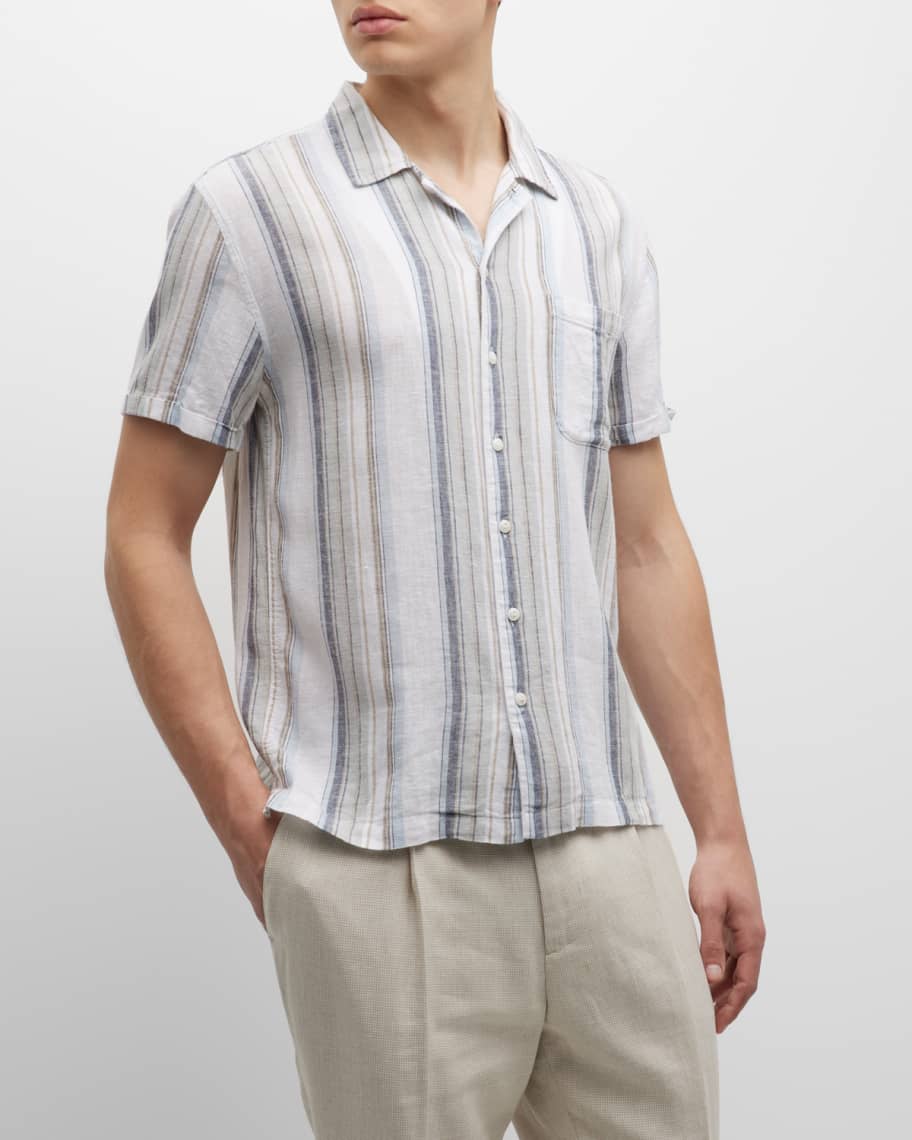 Rails Men's Moreno Striped Camp Shirt | Neiman Marcus
