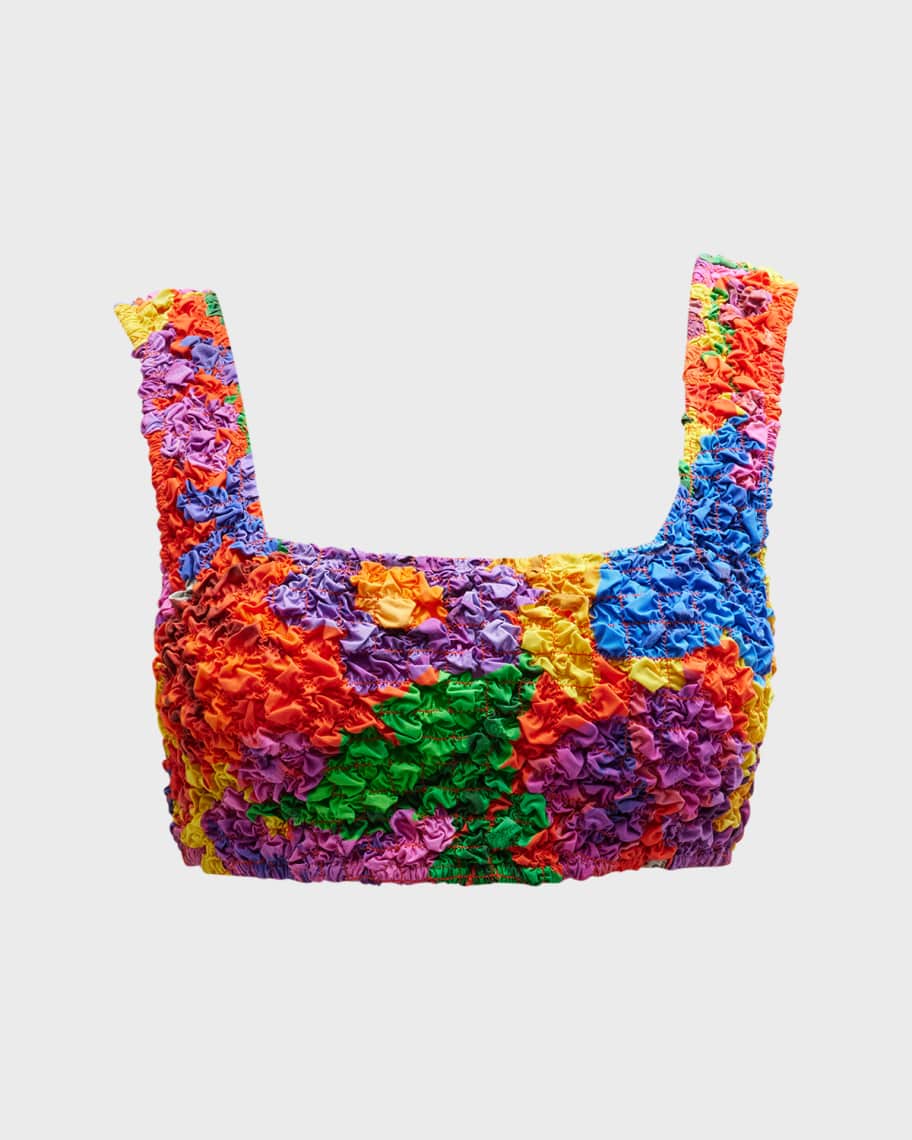 Mara Hoffman Shelly Popcorn Cropped Tank Top | Neiman Marcus