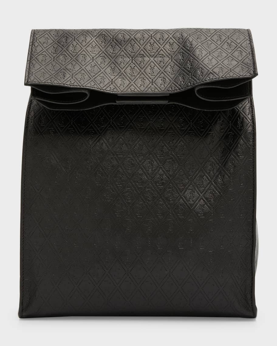 Saint Laurent Men's Le Monogramme Deli Paper Bag Leather Handbag ...