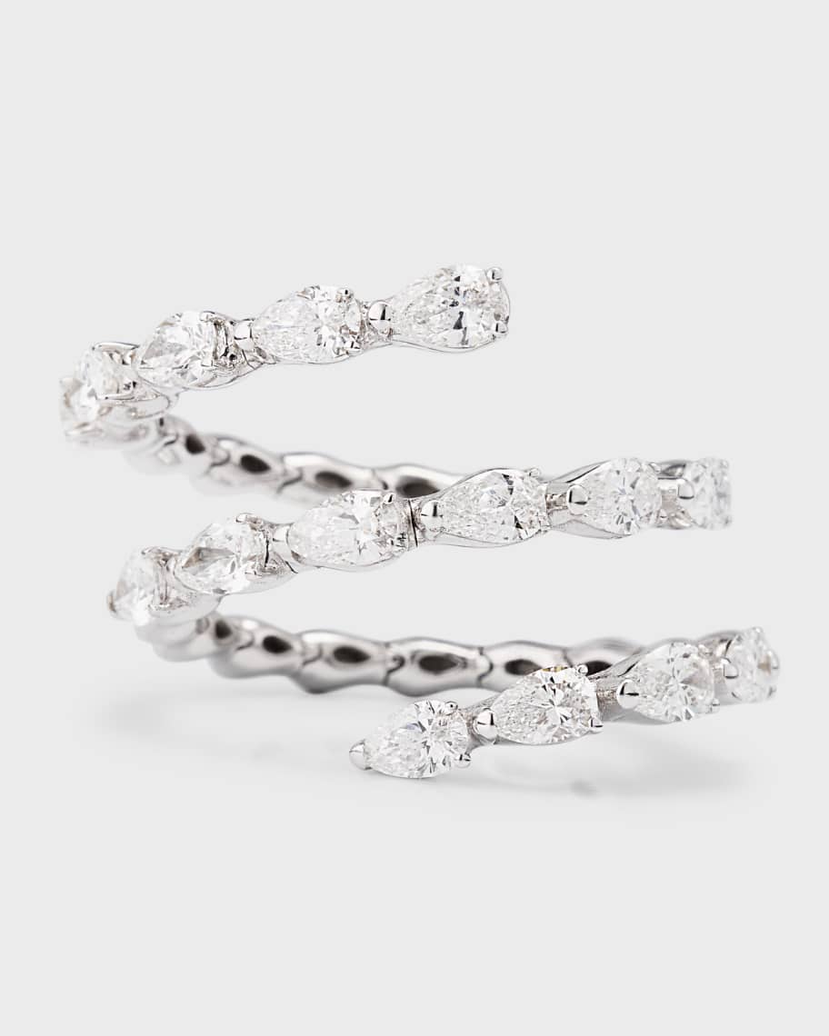 ZYDO 18k White Gold Diamond Wrap Ring | Neiman Marcus