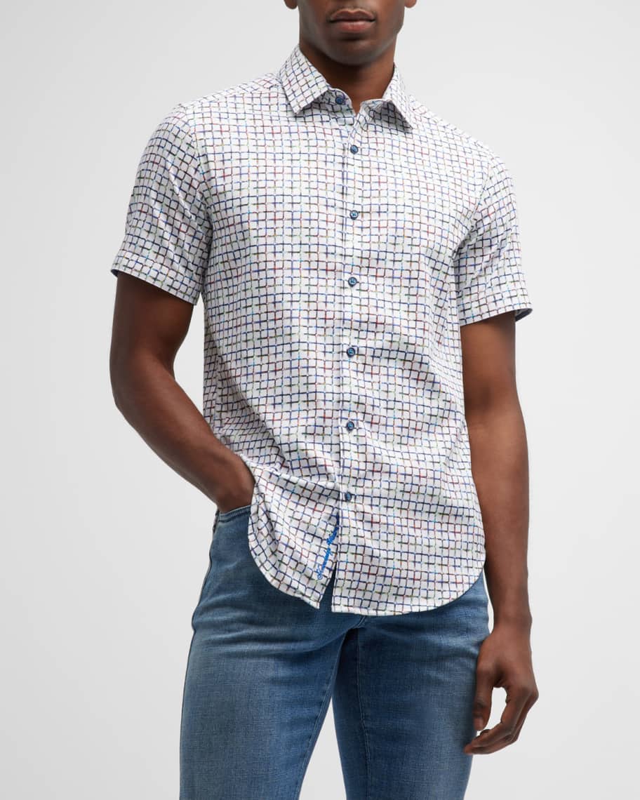 Robert Graham Men's The Shocker Short Sleeve Sport Shirt | Neiman Marcus