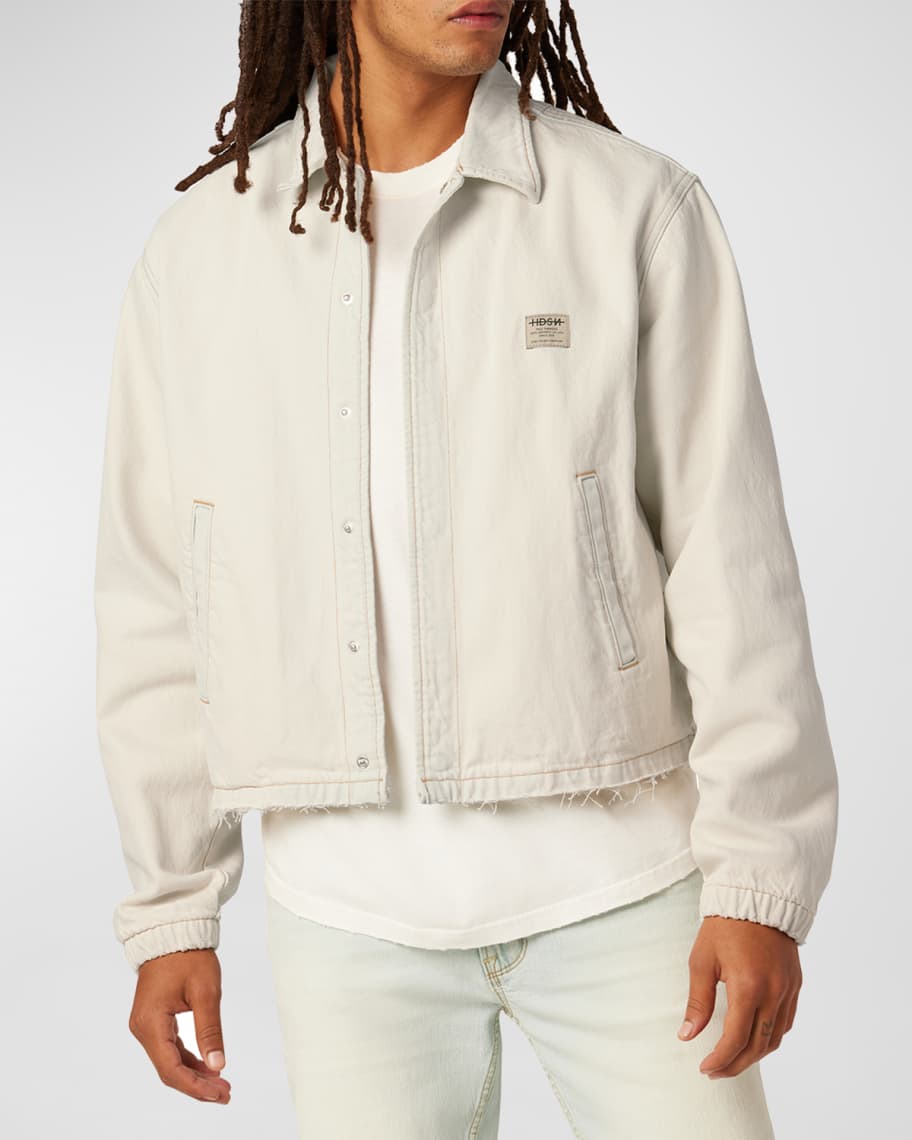 Hudson Men's Boxy Crop Trucker Jacket | Neiman Marcus
