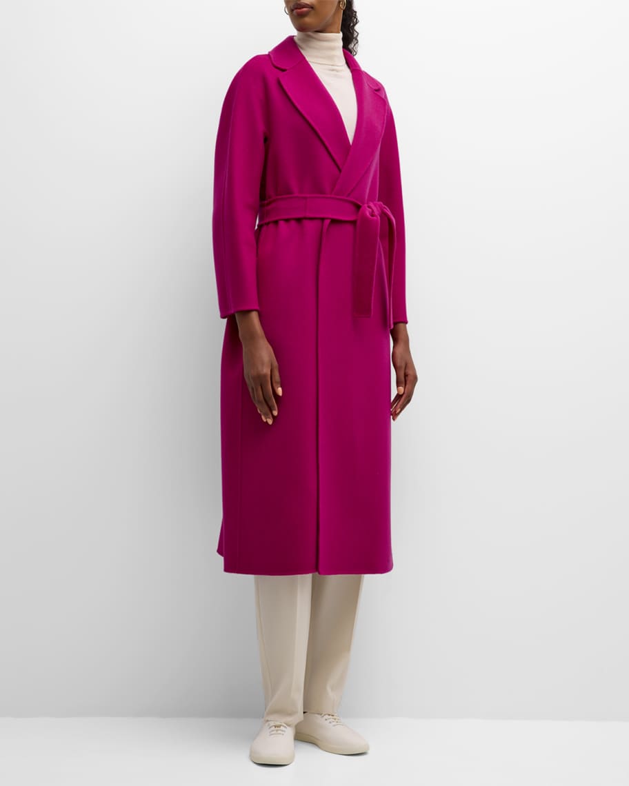 Max Mara Esturia Beltd Long Wool Coat | Neiman Marcus