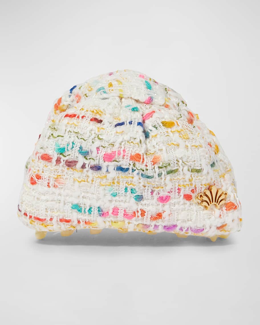 Lele Sadoughi Tweed Simone Claw Clip | Neiman Marcus