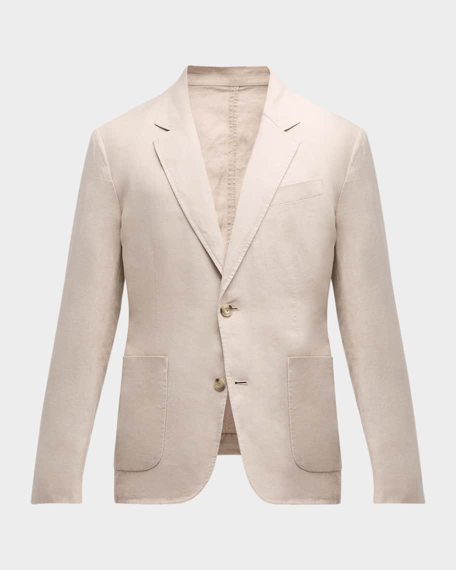 Vince Men's Relaxed Hemp Blazer | Neiman Marcus