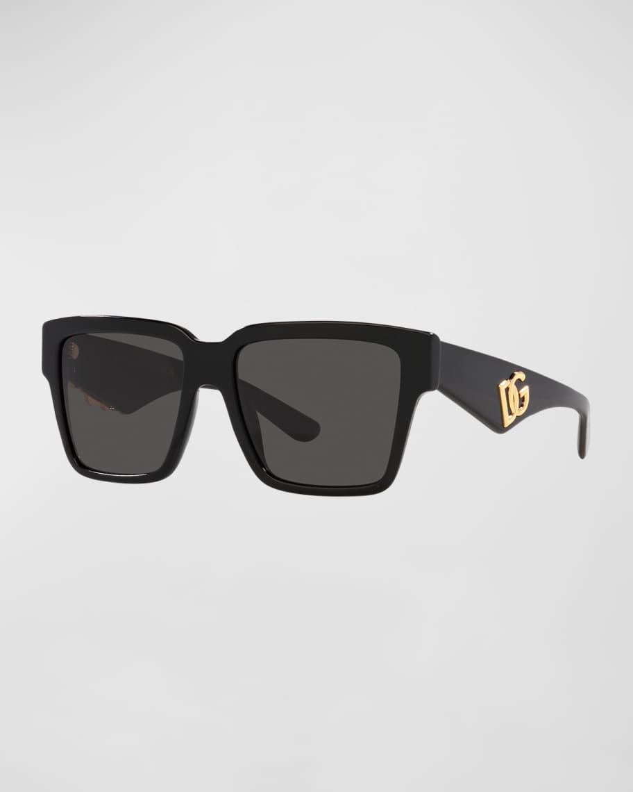 Dolce&Gabbana DG Logo Square Acetate & Plastic Sunglasses | Neiman Marcus