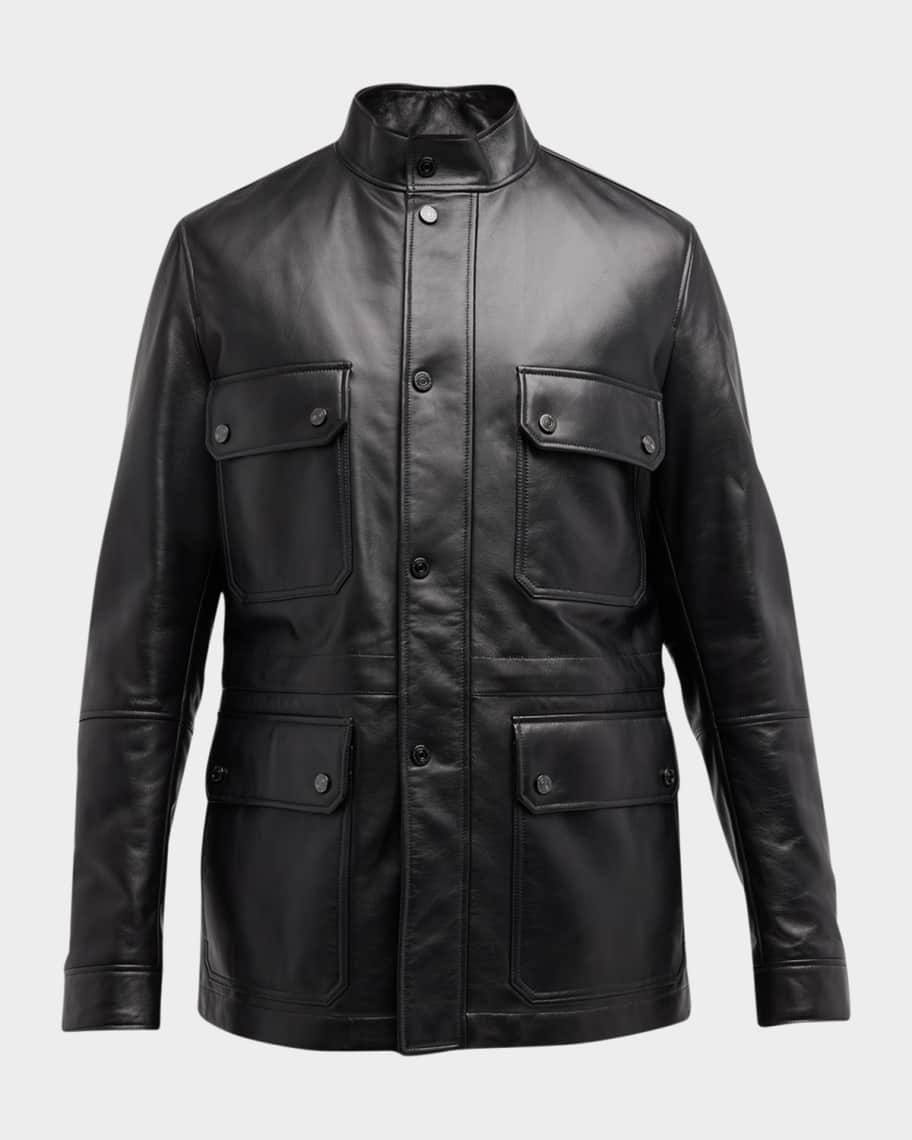 Stefano Ricci Men's Leather Field Jacket | Neiman Marcus