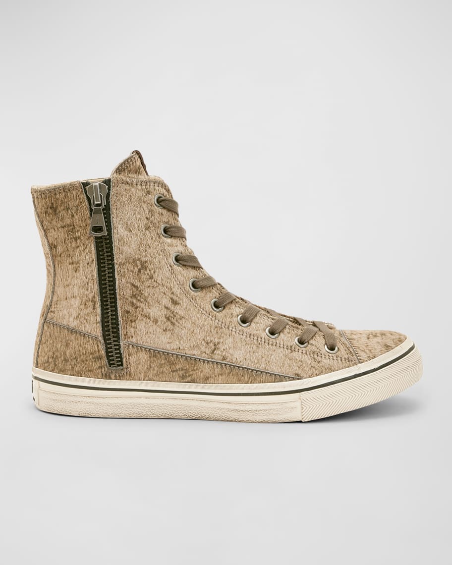 John Varvatos Men's Vulc Zip High-Top Sneakers | Neiman Marcus