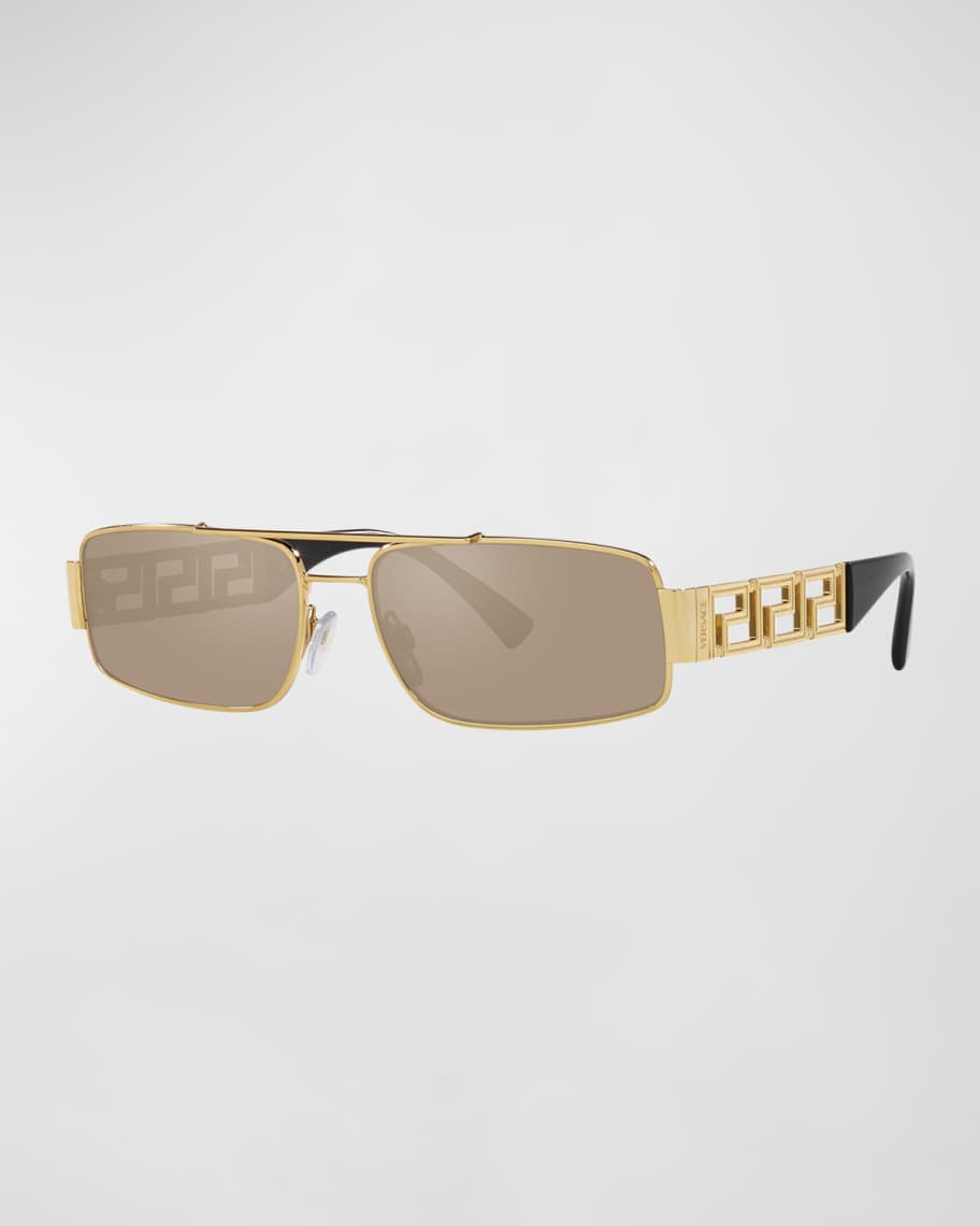 Versace Men's La Greca Rectangle Sunglasses | Neiman Marcus
