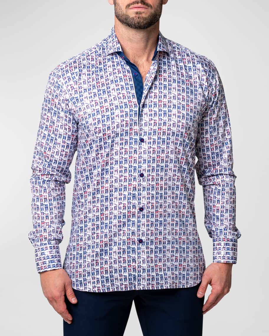 Maceoo Men's Einstein Patterned Sport Shirt | Neiman Marcus