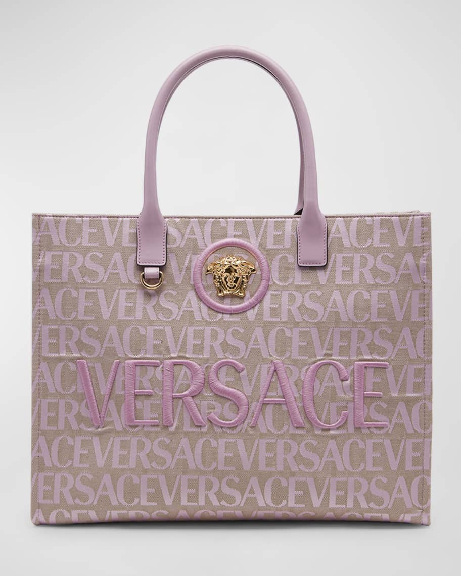 Versace La Medusa Monogram Canvas Tote Bag | Neiman Marcus