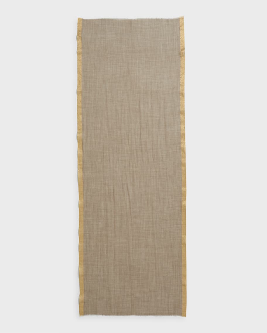 Bindya Accessories Metallic Stripe Gauze Evening Scarf | Neiman Marcus