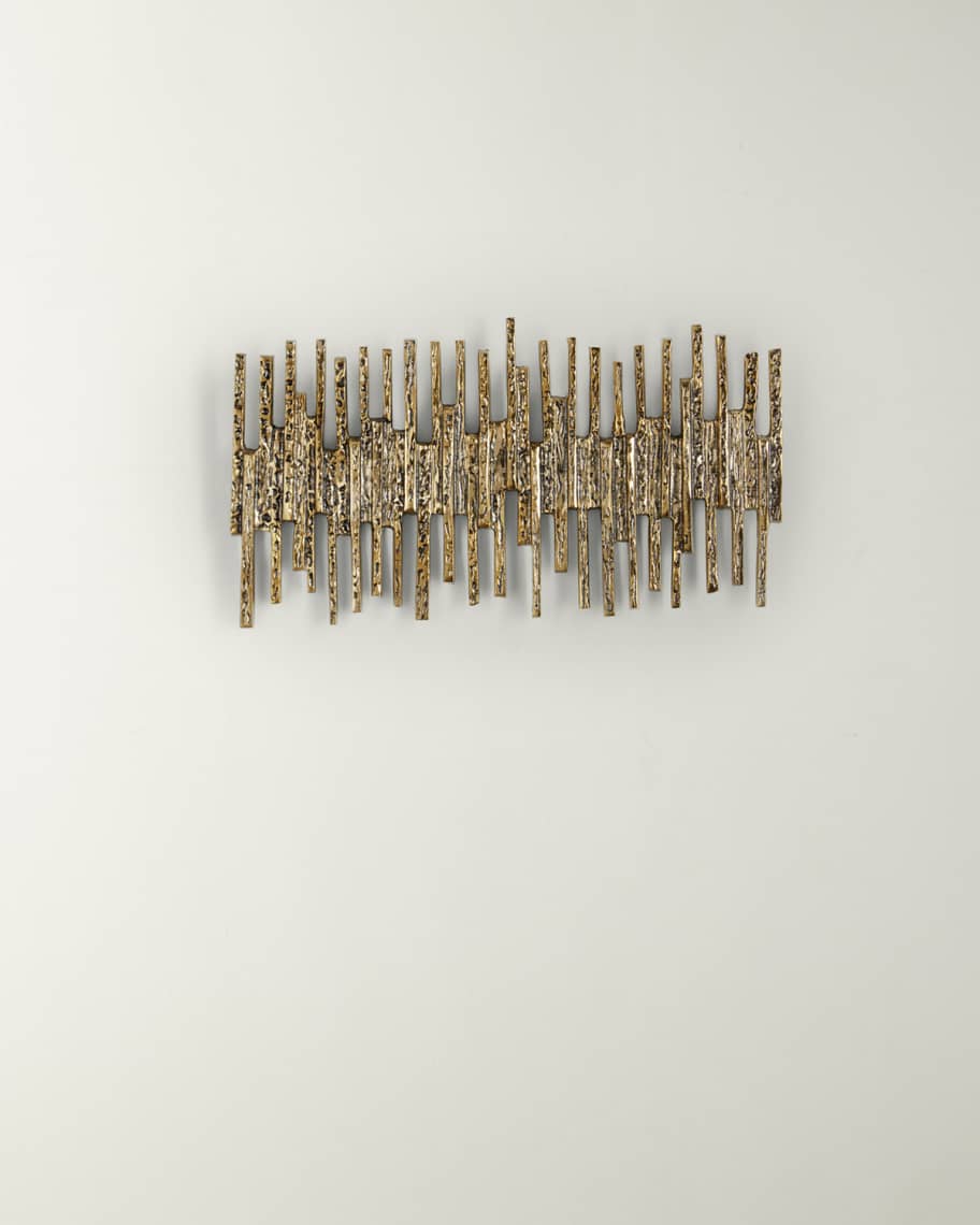 Ledger Antiqued Brass Wall Decor - Small | Neiman Marcus