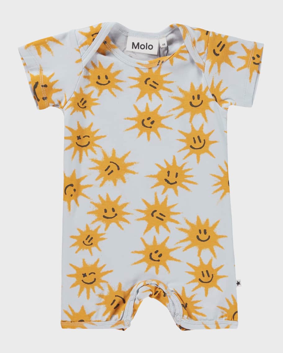 Molo Kid's Free Happy Face Sun Graphic Shortall, Size 3M-18M | Neiman ...