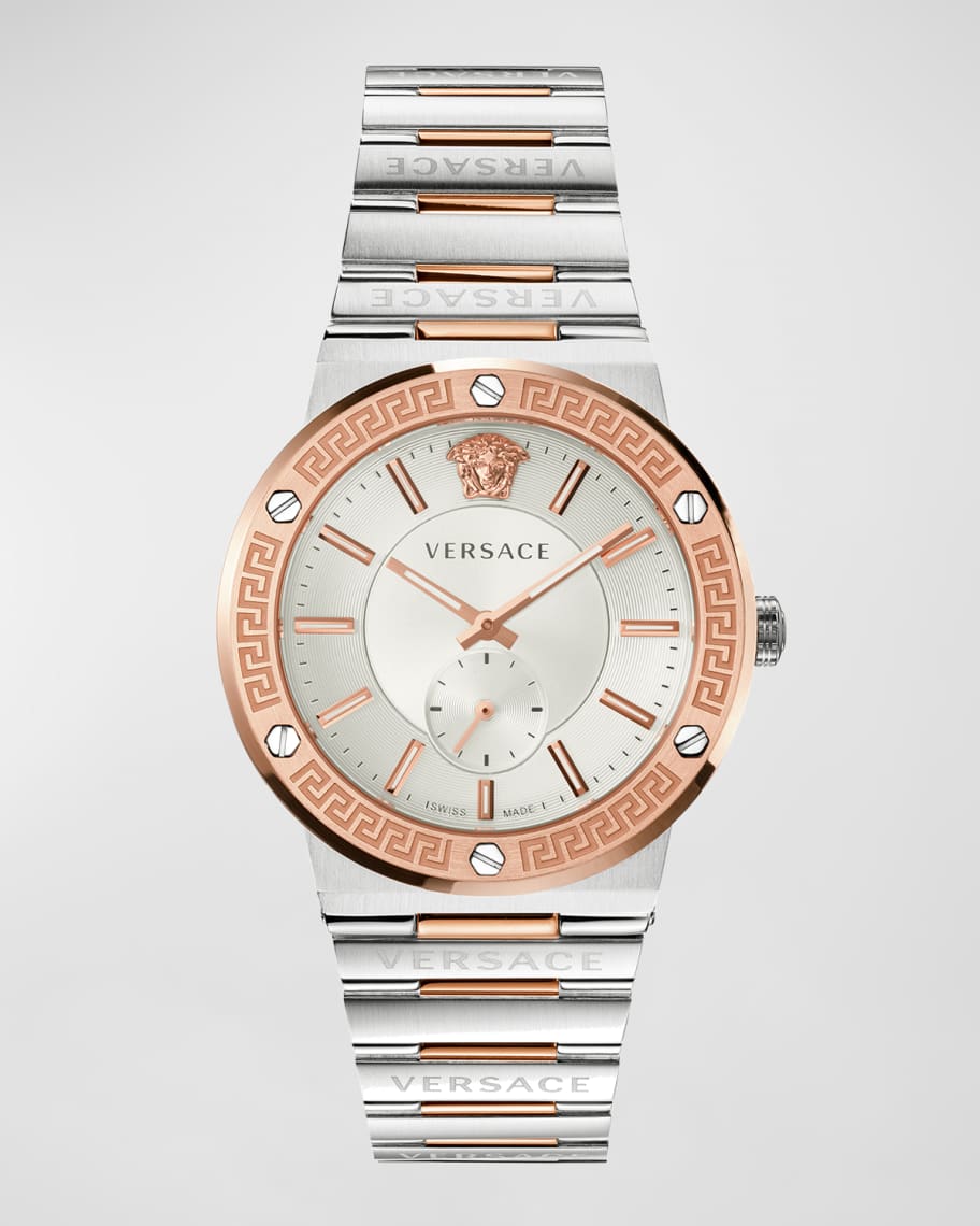Versace 41mm Greca Bracelet Watch, Two-Tone | Neiman Marcus