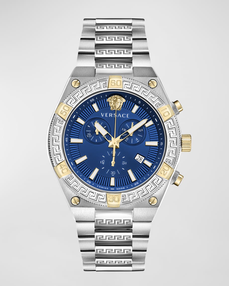 Versace Men's V-Sporty Greca Stainless Steel Bracelet Watch, 46mm ...