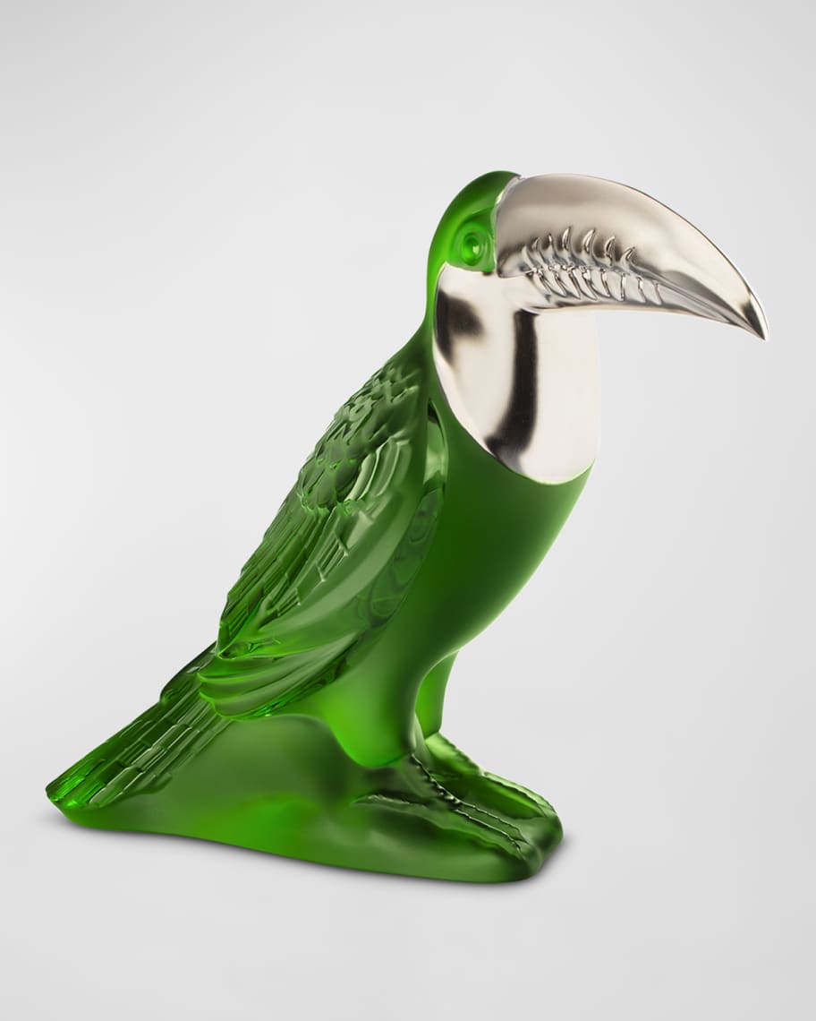 Lalique Platinum Stamped Toucan Figure | Neiman Marcus