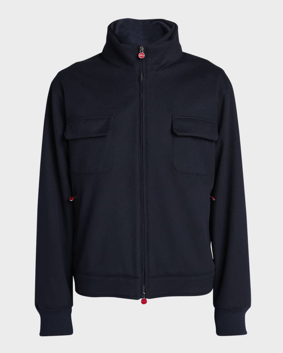 Kiton Men's Cashmere Full-Zip Utility Jacket | Neiman Marcus