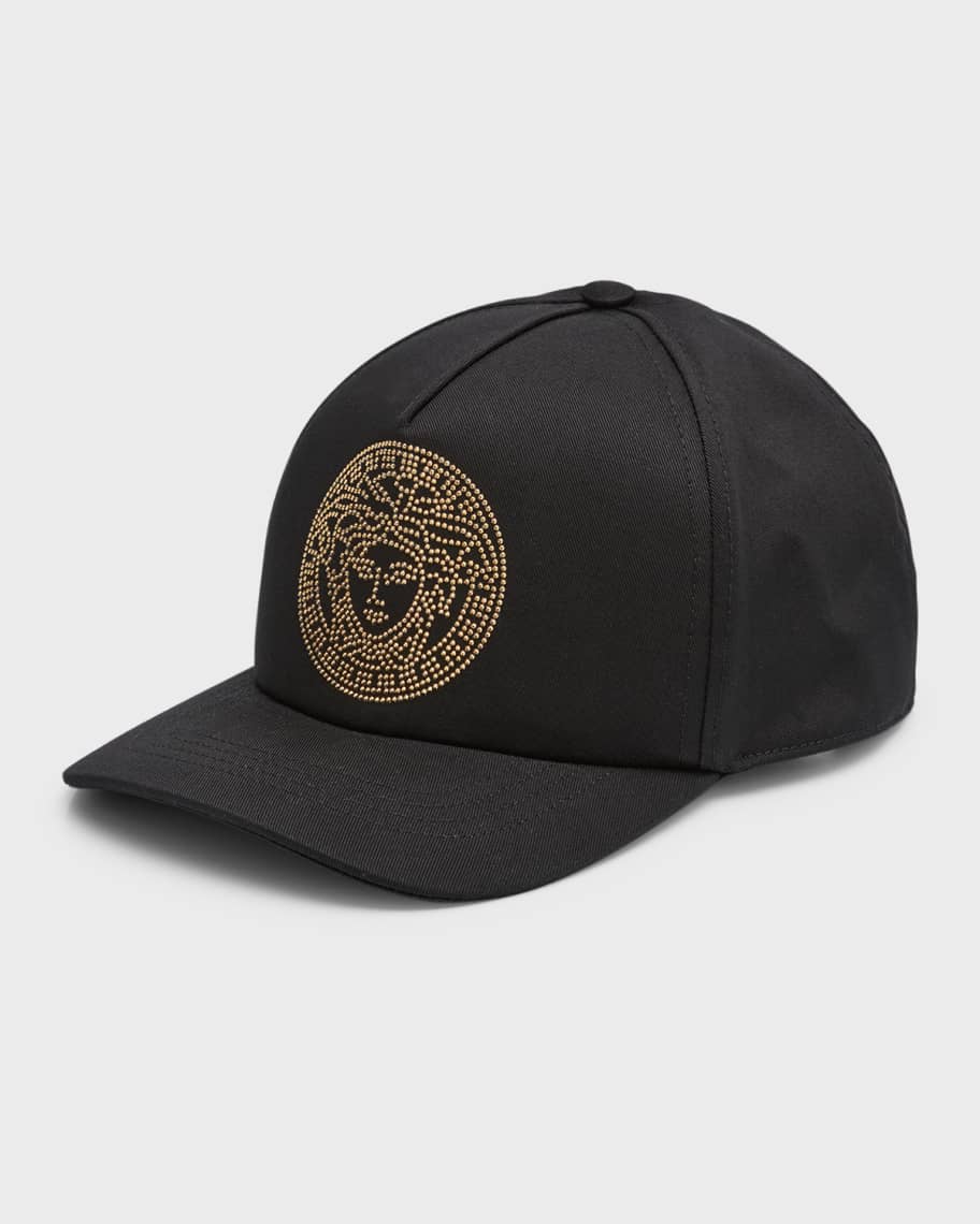 Versace Men's Studded Medusa Baseball Cap | Neiman Marcus