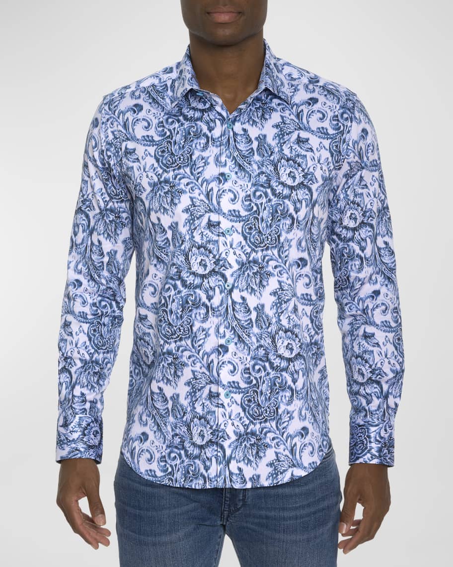 Robert Graham Men's Millennium Floral Paisley Sport Shirt | Neiman Marcus