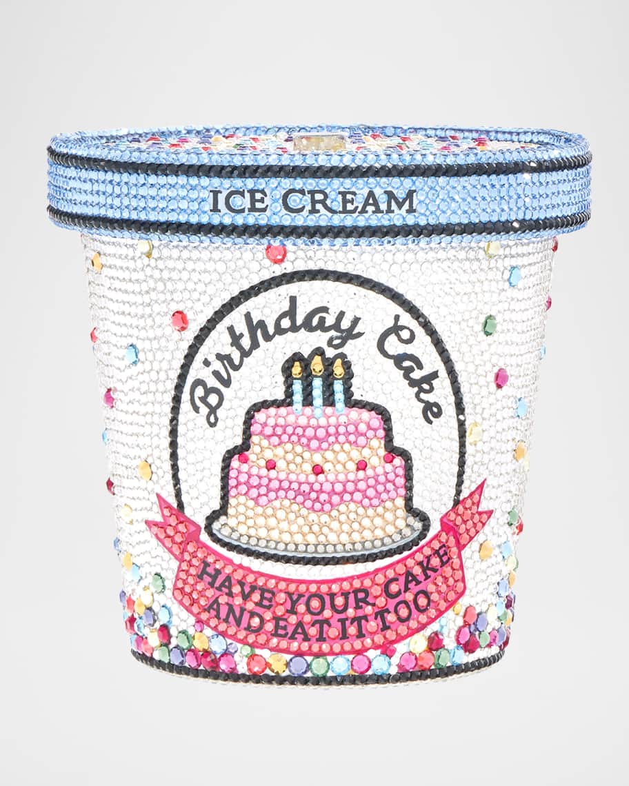 Judith Leiber Couture Ice Cream Pint Crystal Minaudiere | Neiman Marcus
