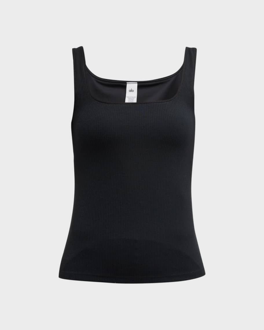 Alo Yoga Ribbed Minimalist Tank Top | Neiman Marcus
