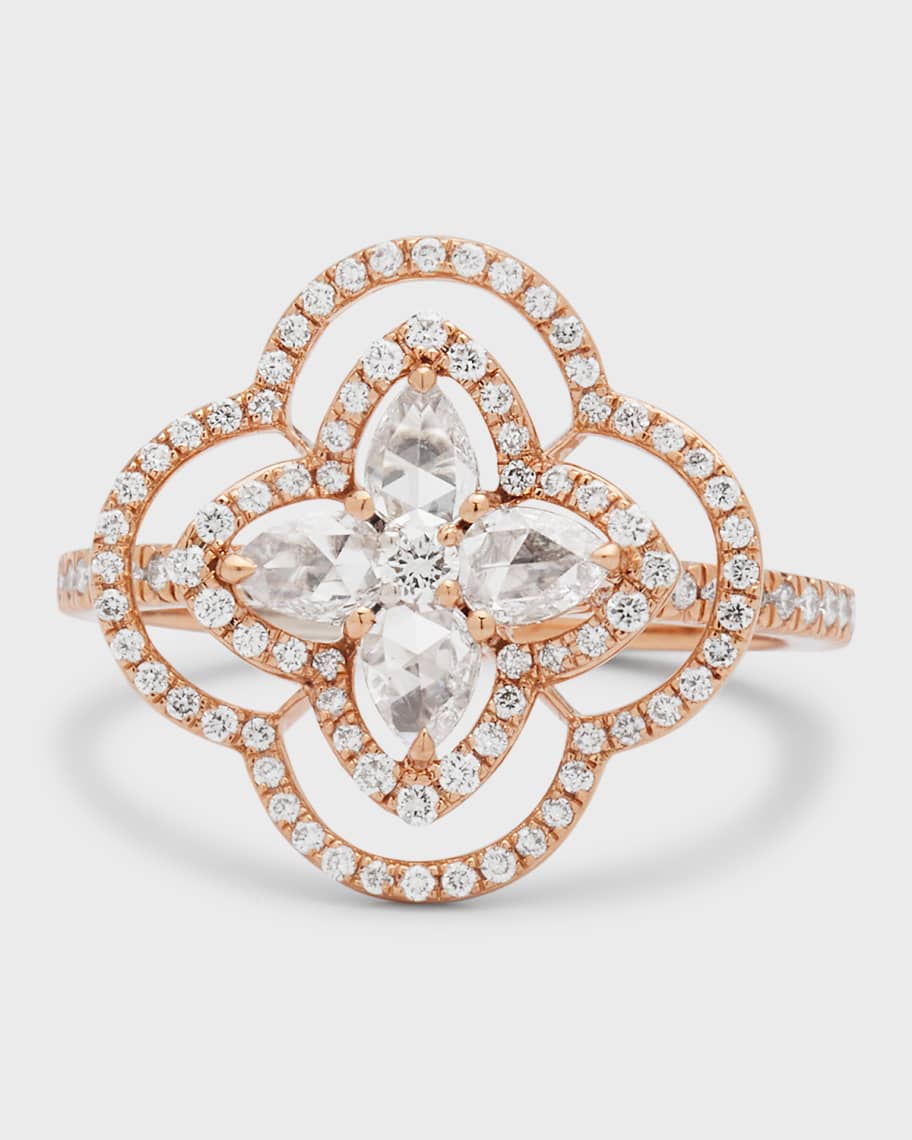 64 Facets 18k Rose Gold Blossom Diamond Ring | Neiman Marcus