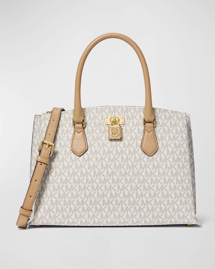 MICHAEL Michael Kors Ruby Medium Monogram Leather Satchel Bag | Neiman ...