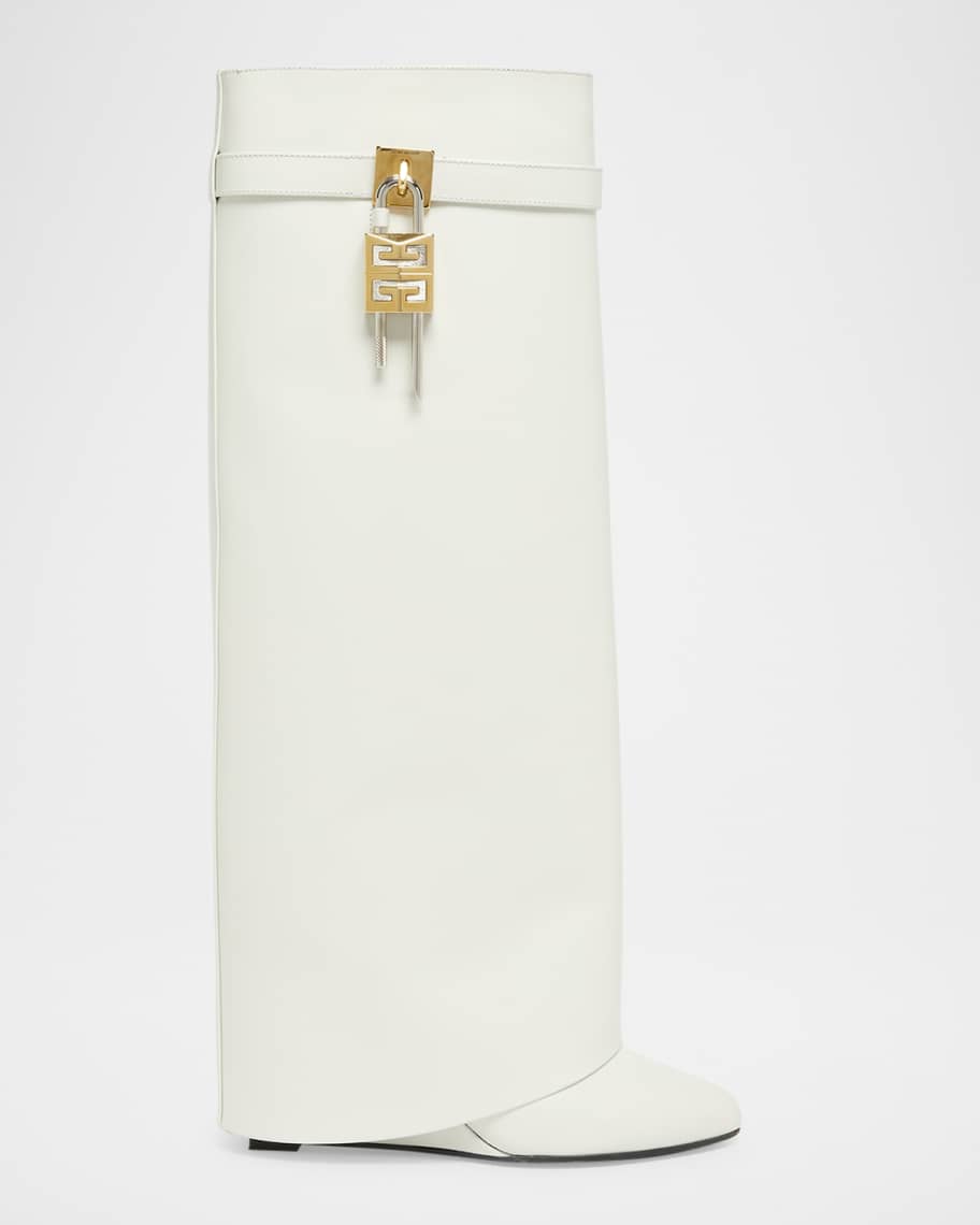 Givenchy Shark Lock Leather Boots | Neiman Marcus
