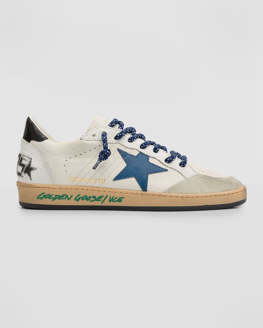 Golden Goose Men's Ball Star Leather Low-Top Sneakers | Neiman Marcus