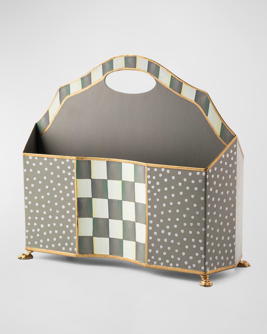 MacKenzie-Childs Sterling Check Magazine Rack | Neiman Marcus