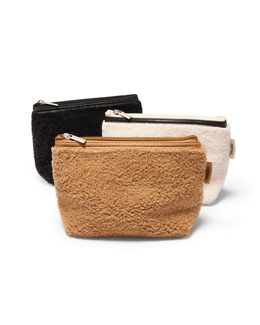 Neiman Marcus Faux Shearling Cosmetic Bag with Assorted Samples, Yours ...