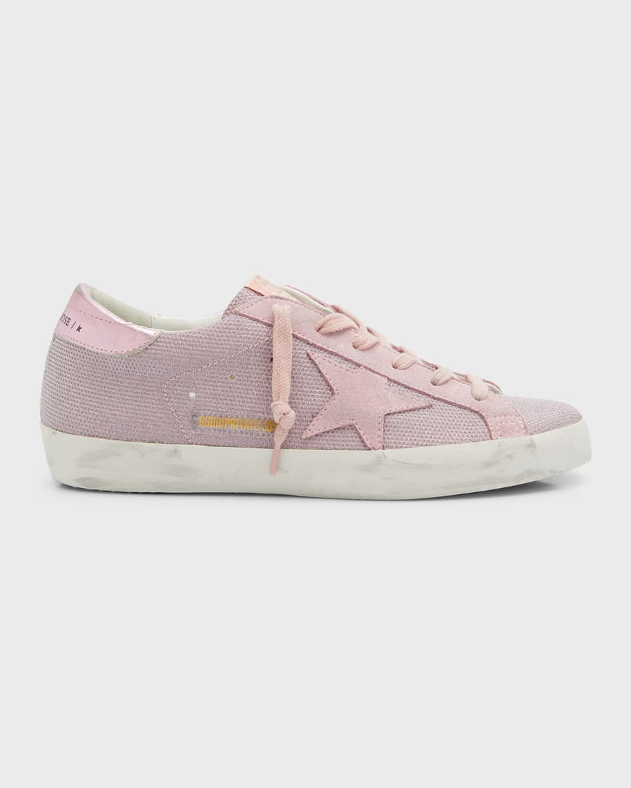 Golden Goose Super-Star Leather Net Low-Top Sneakers | Neiman Marcus