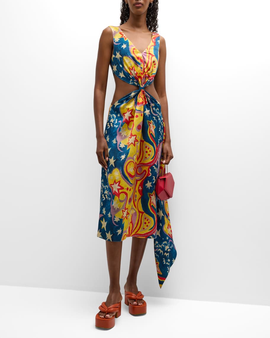 Marni x No Vacancy Inn Sleeveless Cutout Asymmetric Midi Dress | Neiman ...