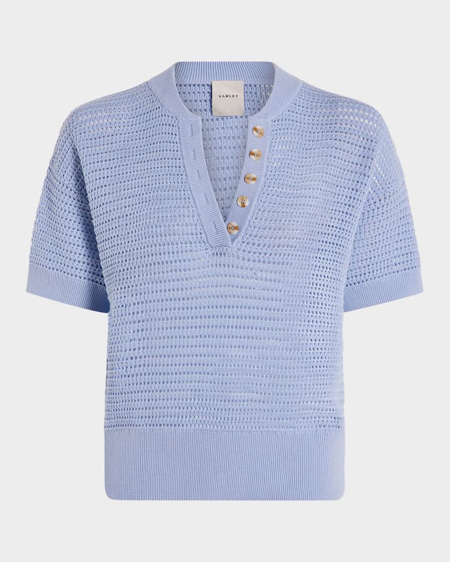 Varley Callie Open-Knit Top | Neiman Marcus