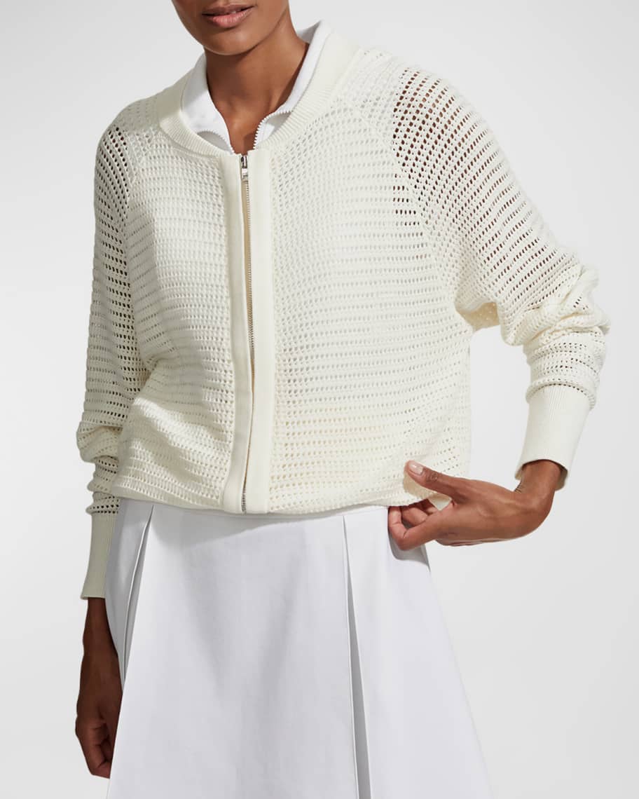 Varley Cameron Open-Knit Jacket | Neiman Marcus