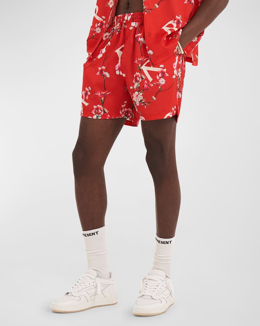 REPRESENT Men's Floral Monogram Shorts | Neiman Marcus
