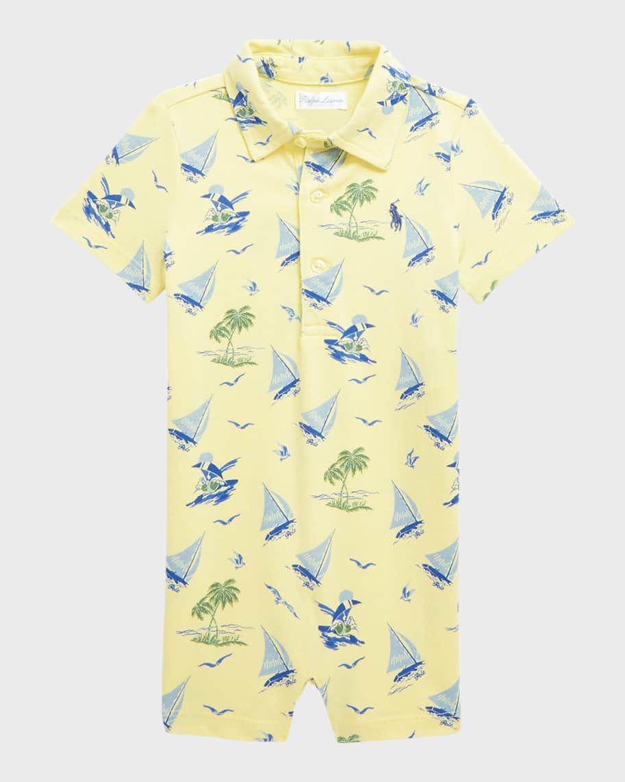 Ralph Lauren Childrenswear Boy's Windsurfing-Polo Bear Print Shortall ...