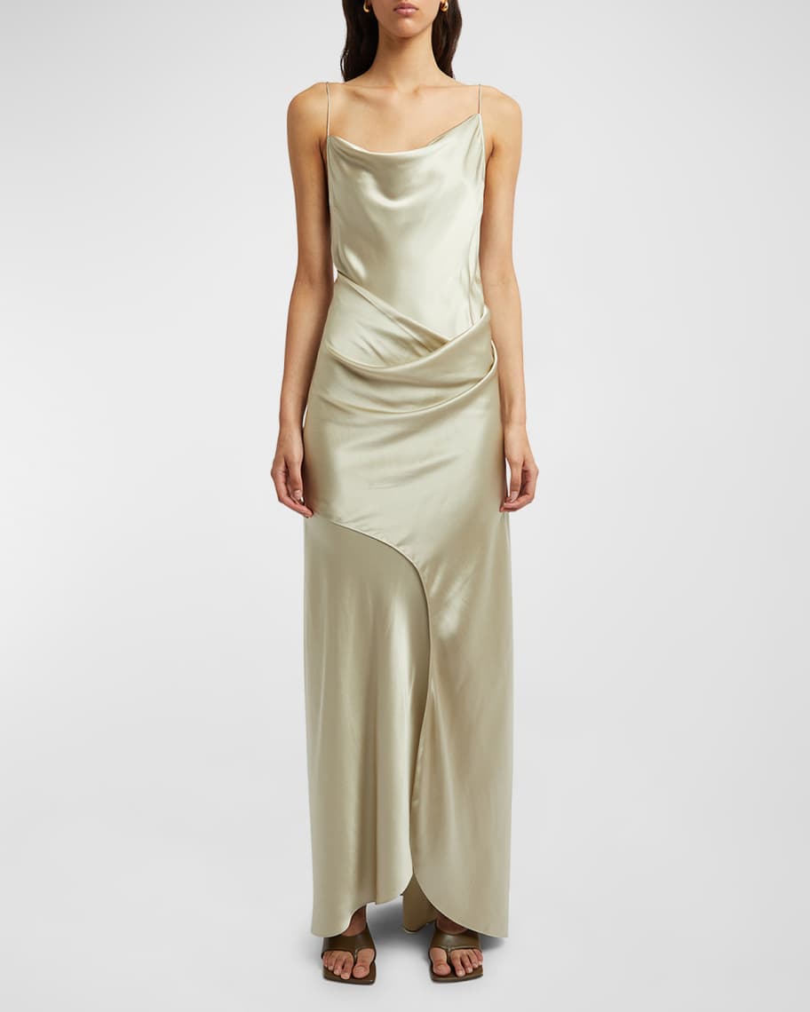 Christopher Esber Verdant Falls Draped Silk Dress | Neiman Marcus