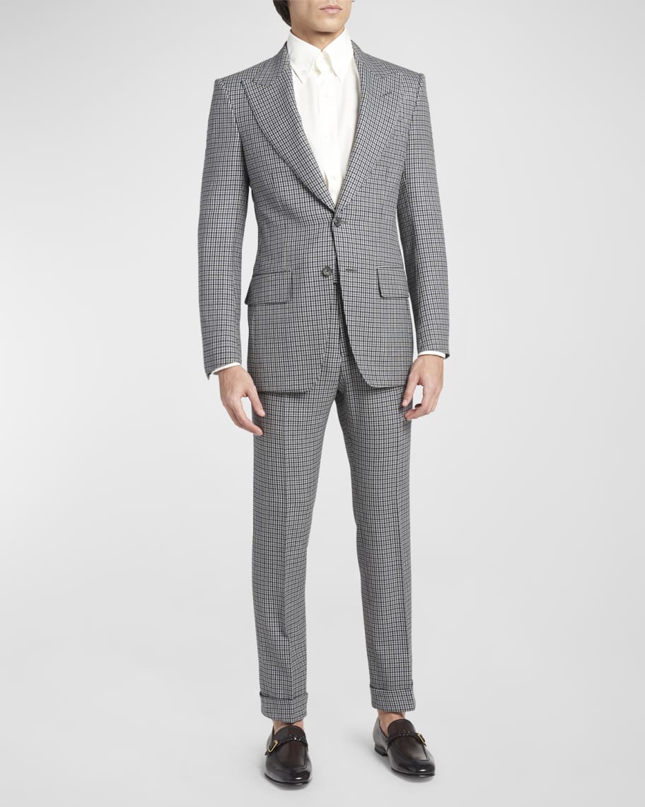 TOM FORD Men's Atticus Tattersall Peak-Lapel Suit | Neiman Marcus
