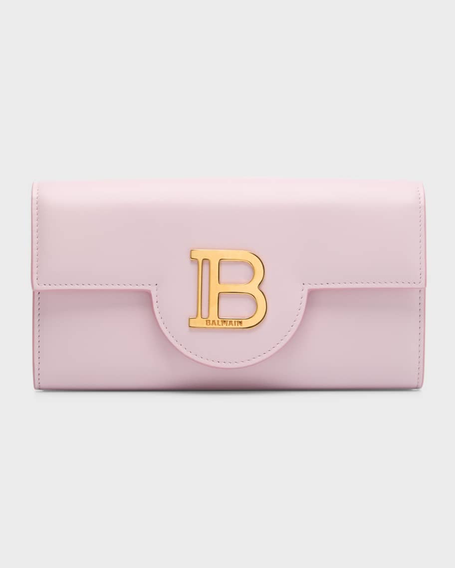 Balmain BBuzz Wallet on a Chain in Leather | Neiman Marcus