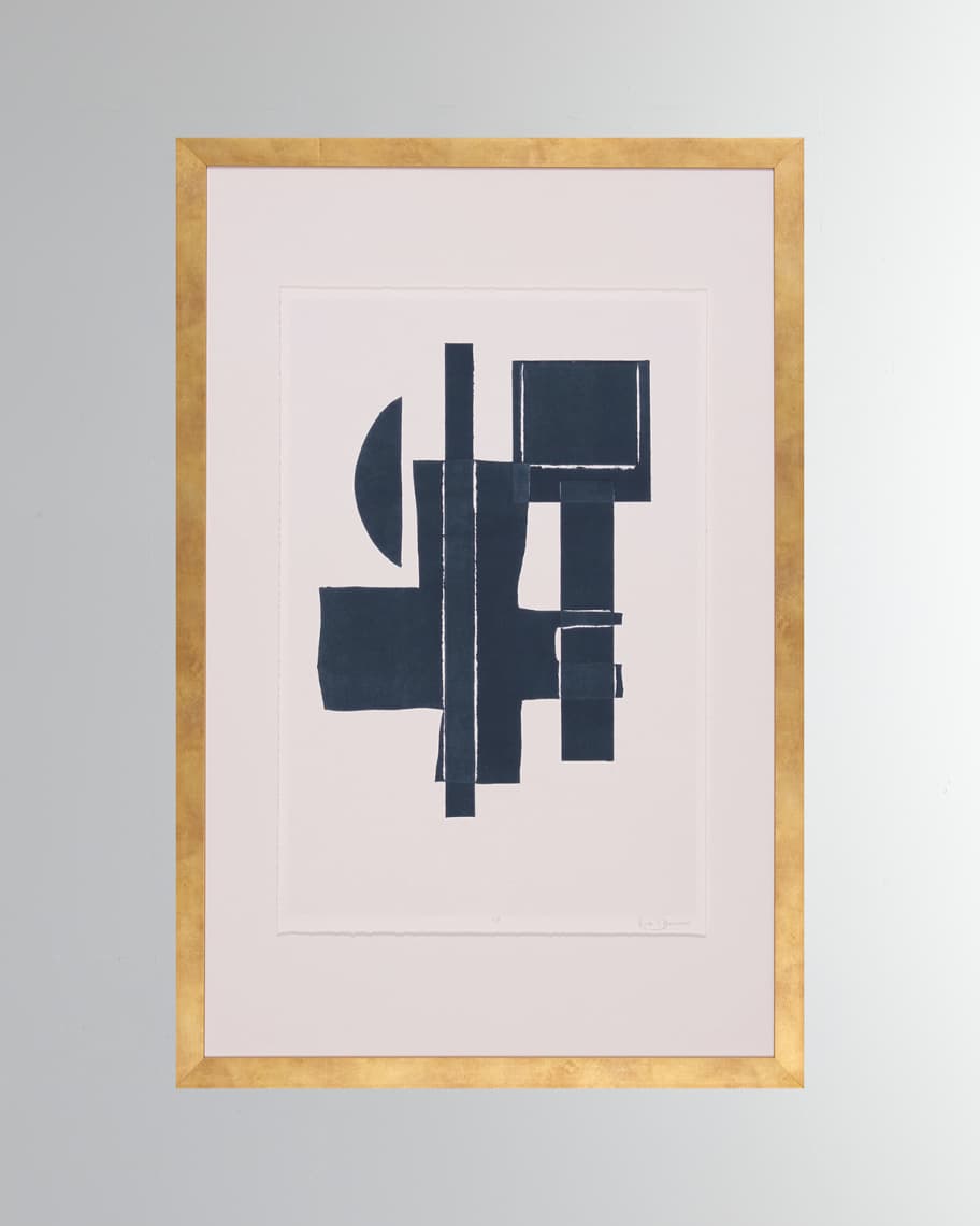 Shadow Catchers "Gizmo in Navy I" Giclee | Neiman Marcus