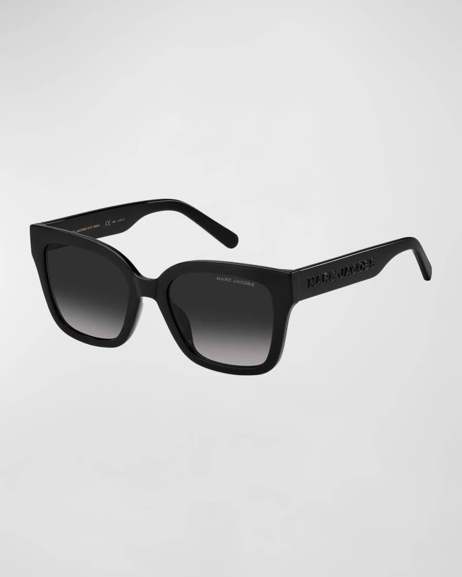 Marc Jacobs Oversized Logo Square Acetate Sunglasses | Neiman Marcus