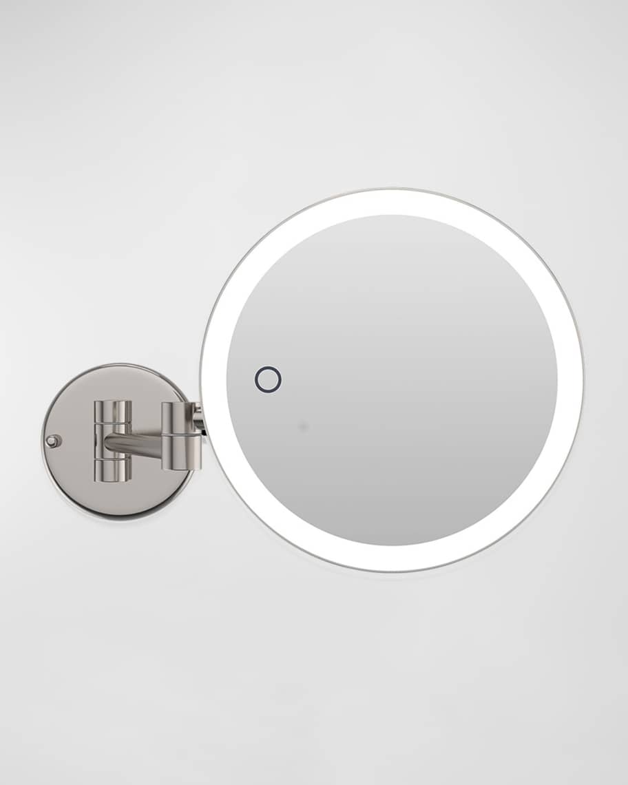 Ilios Rechargeable Round Wall Makeup Mirror With 1X Magnification ...