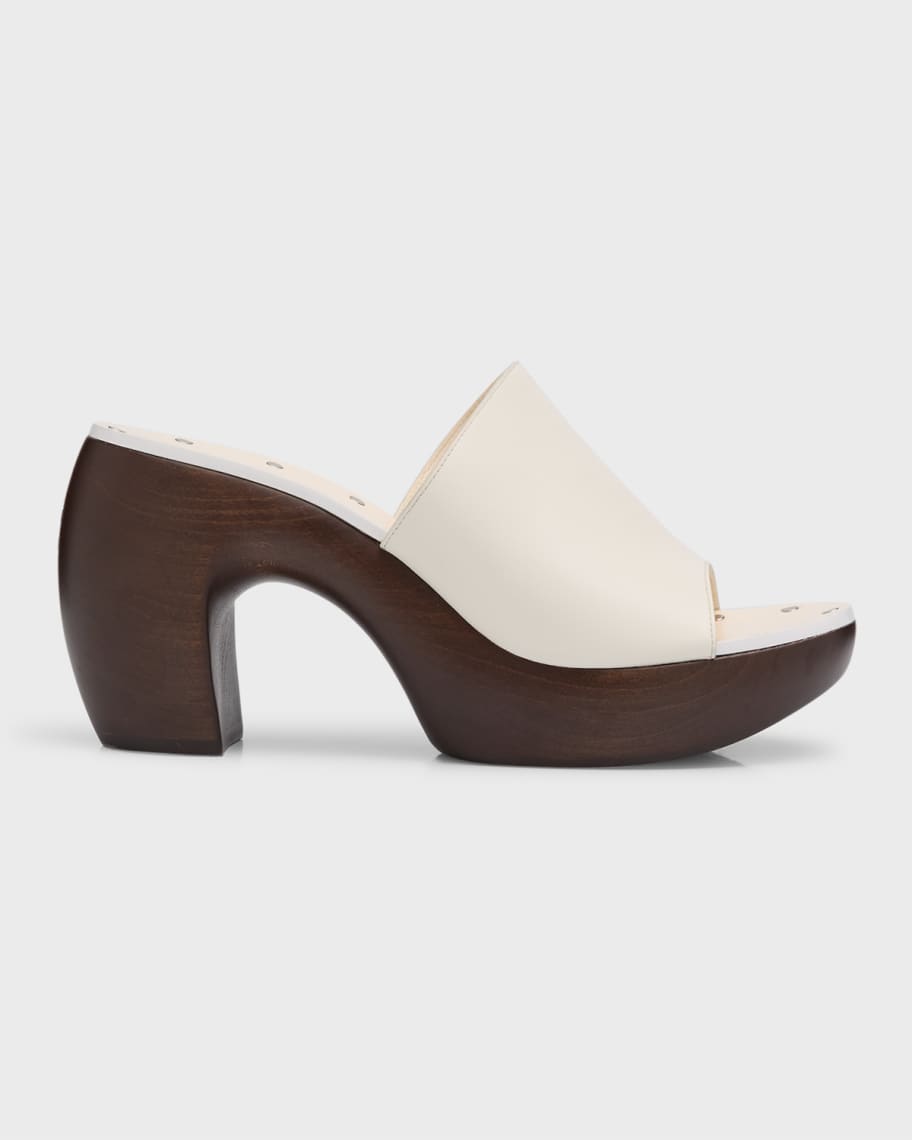 Givenchy G Leather Clog Sandals | Neiman Marcus