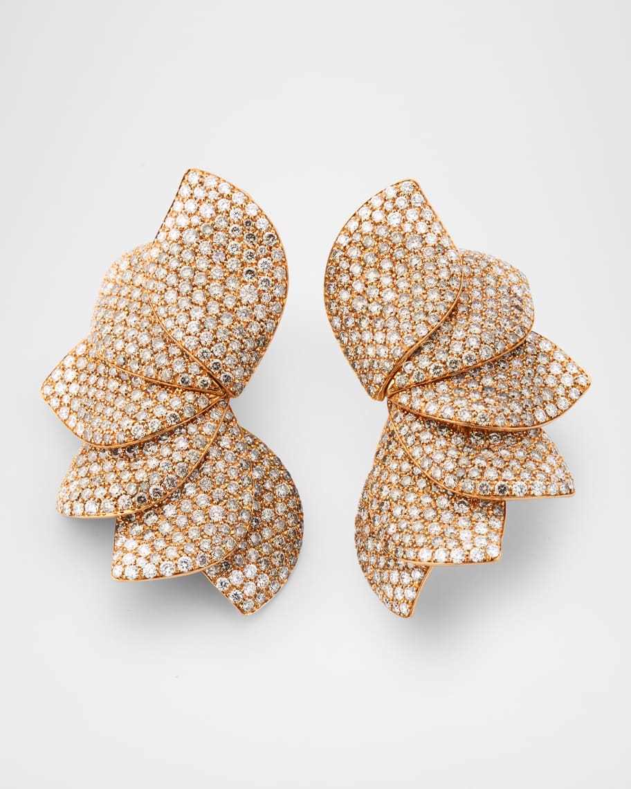 Pasquale Bruni Aleluia 18K Red Gold Earrings with White and Champagne ...